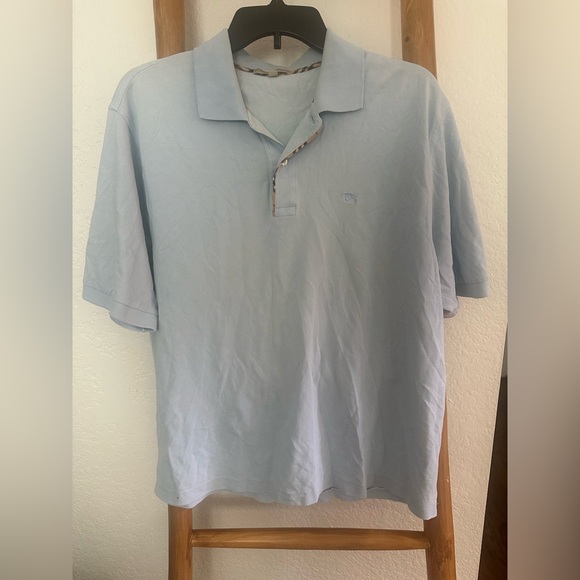 Burberry | Shirts | Burberry Light Blue Polo Shirt | Poshmark